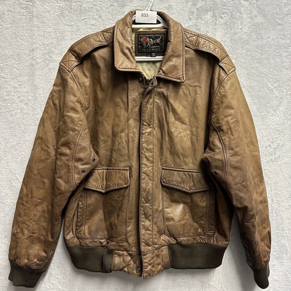 Reed | Jackets & Coats | Reed Soft Camel Brown Leather Bomber Flight ...